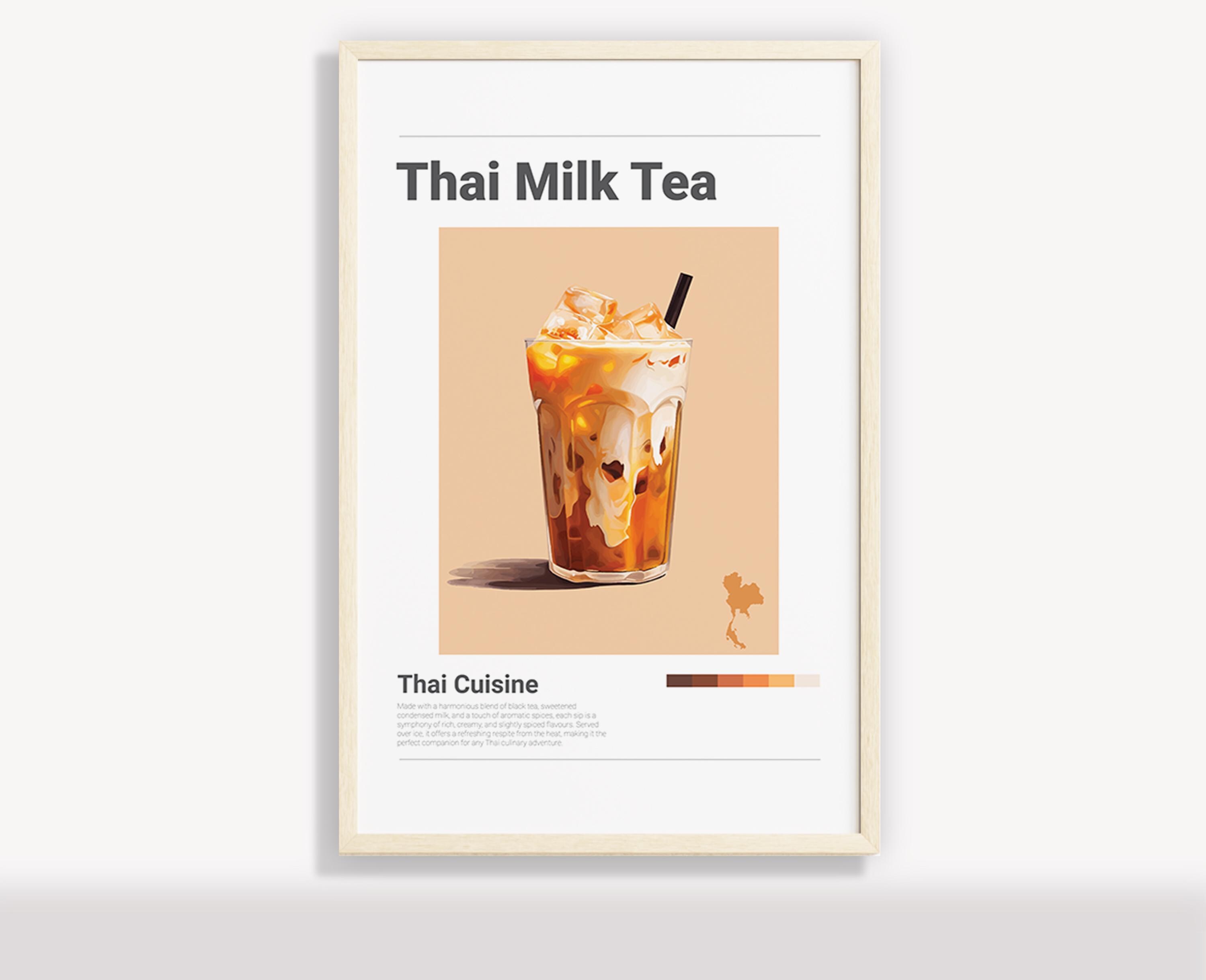 Thai Milk Tea Poster: Minimalist Art Print (digital Download) - Etsy