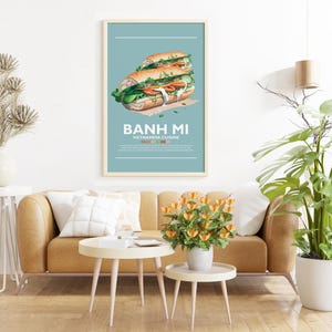 Banh Mi Poster: Minimalist Vietnamese Food Art (digital Download) - Etsy