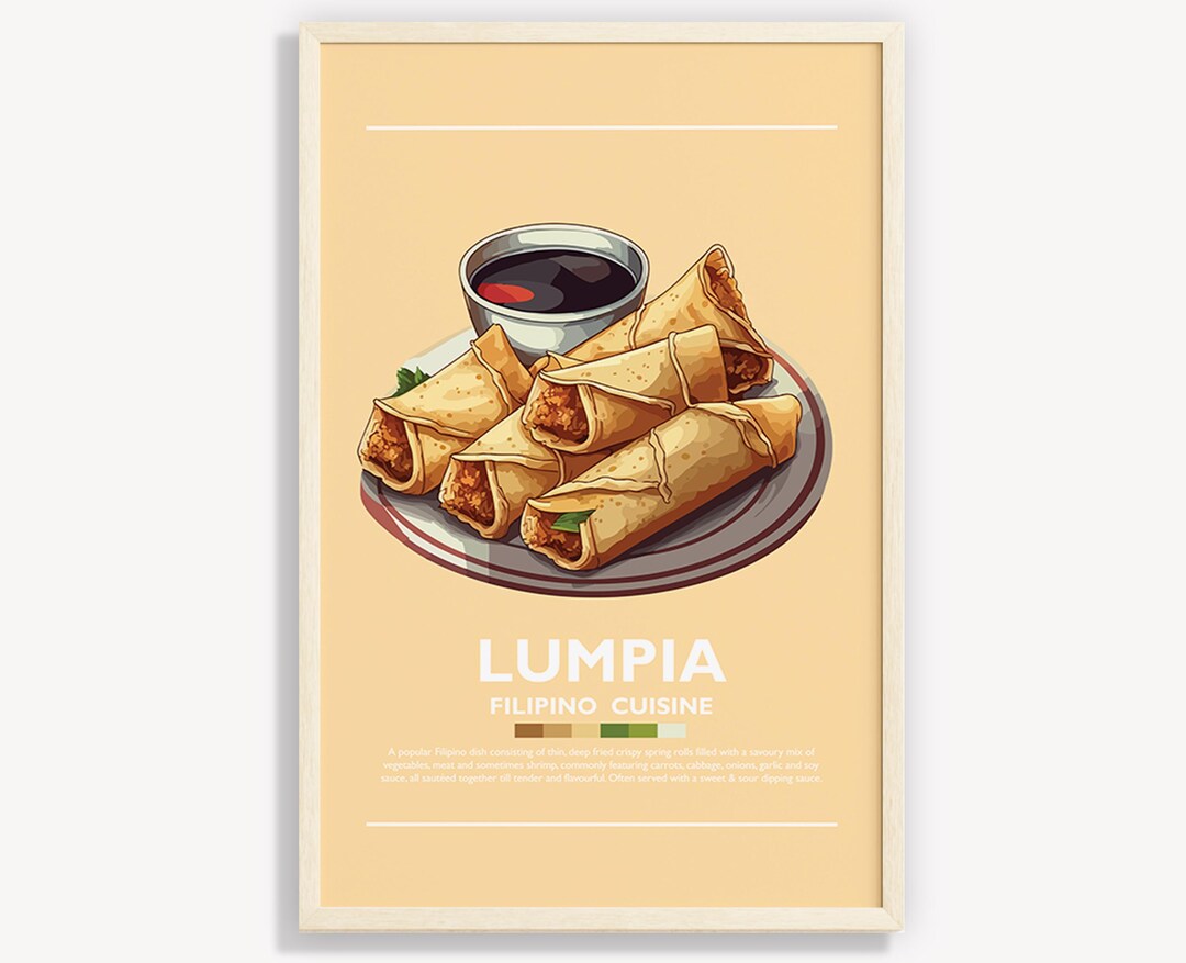 PHILIPPINES LUMPIA POSTER | Minimalist Wall Art Decor | Digital Prints ...