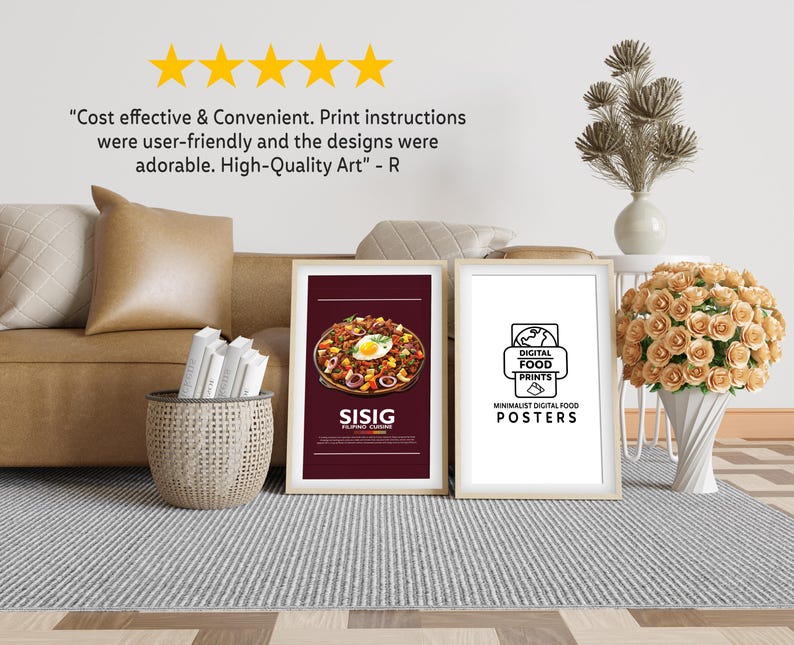 PORK SISIG POSTER | Minimalist Philippines Food Wall Art Decor ...