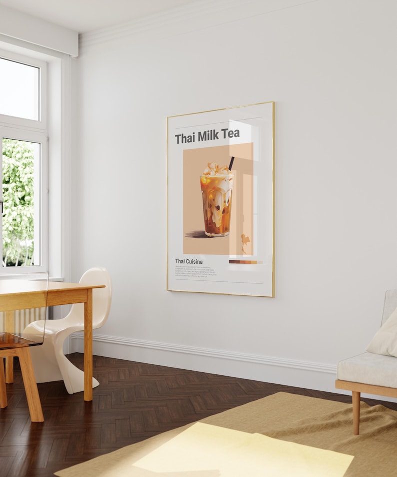 Thai Milk Tea Poster: Minimalist Art Print (digital Download) - Etsy