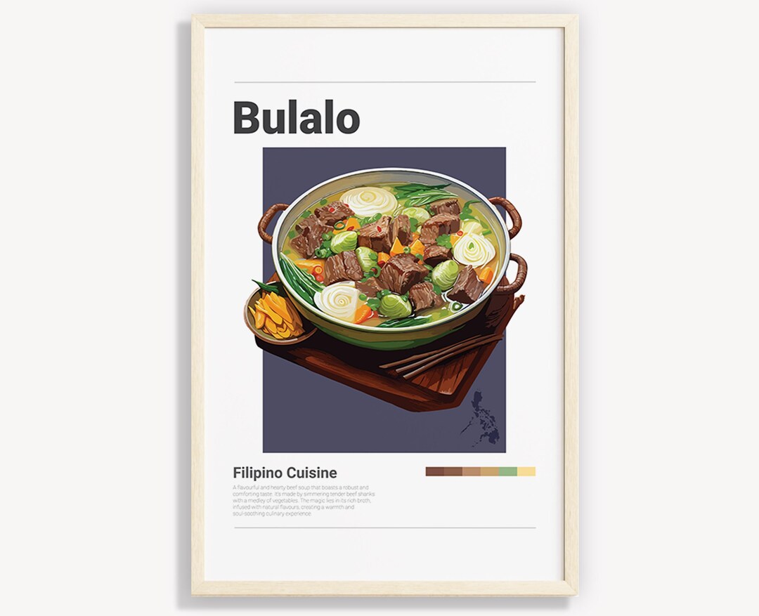 BULALO POSTER Minimalist Philippines Food Wall Art Decor Digital Prints ...
