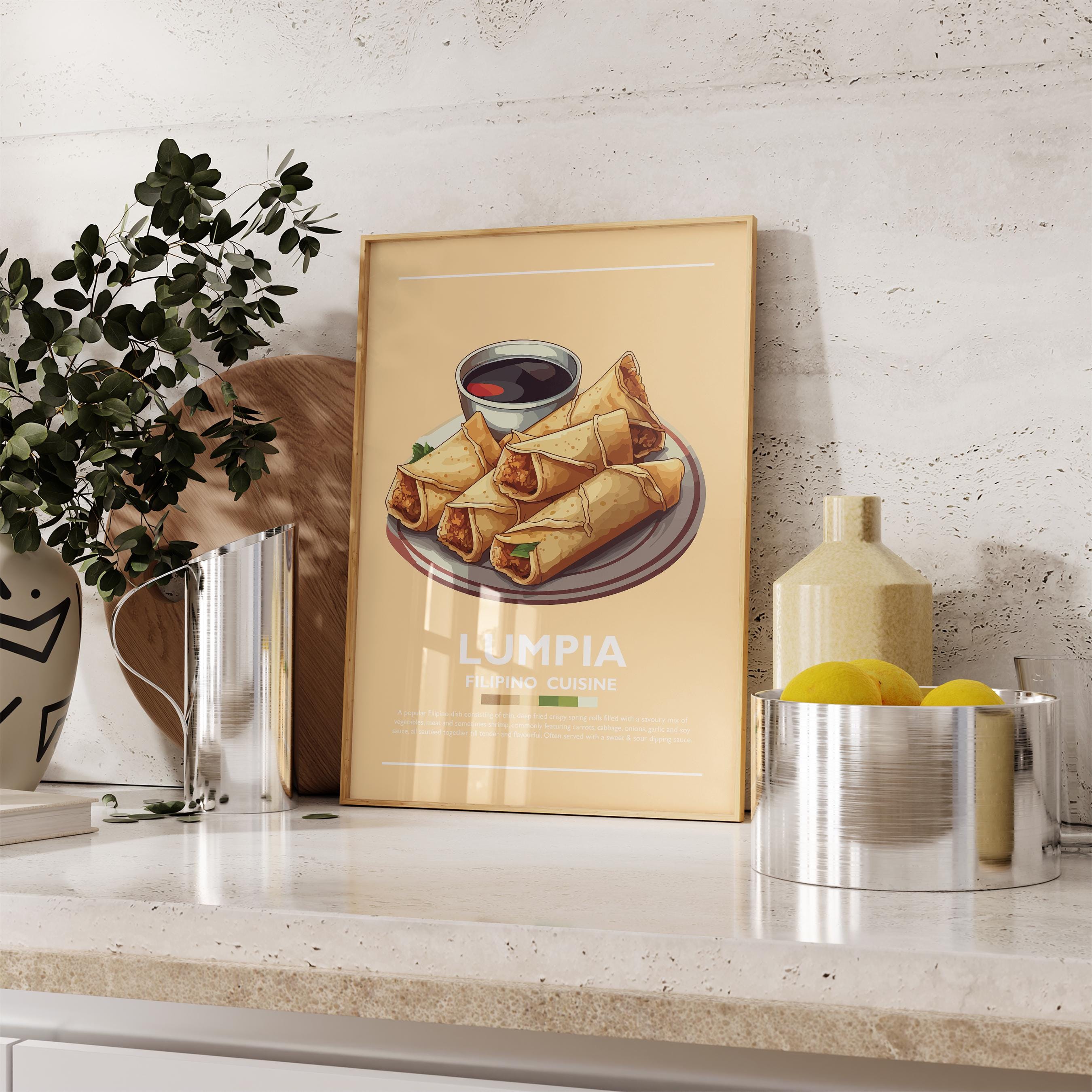 PHILIPPINES LUMPIA POSTER | Minimalist Wall Art Decor | Digital Prints ...