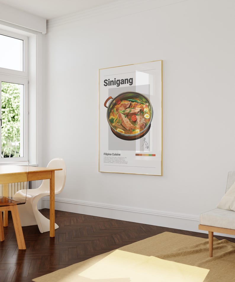 SINIGANG POSTER | Minimalist Philippines Food Wall Art Decor | Digital ...