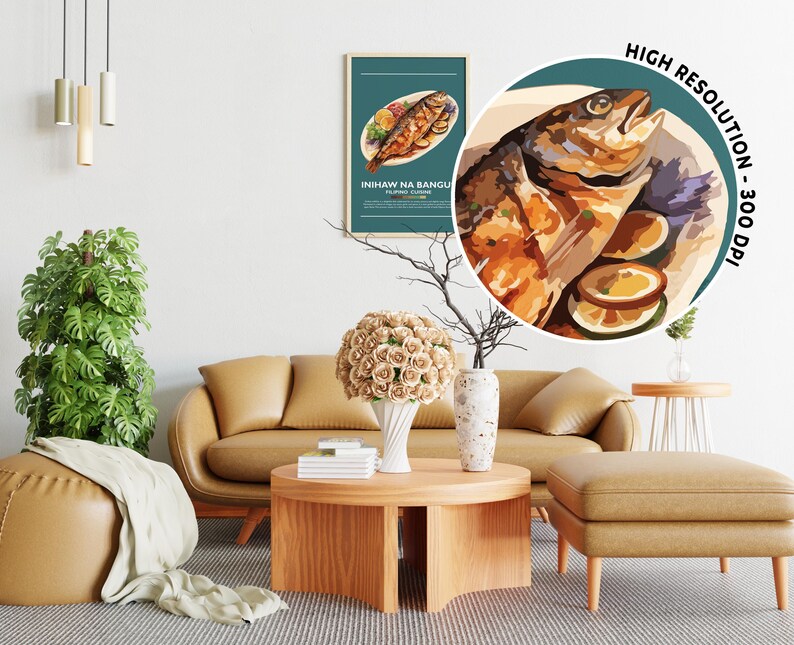 Inihaw Na Bangus Poster: Filipino Grilled Milkfish Art (digital Print ...