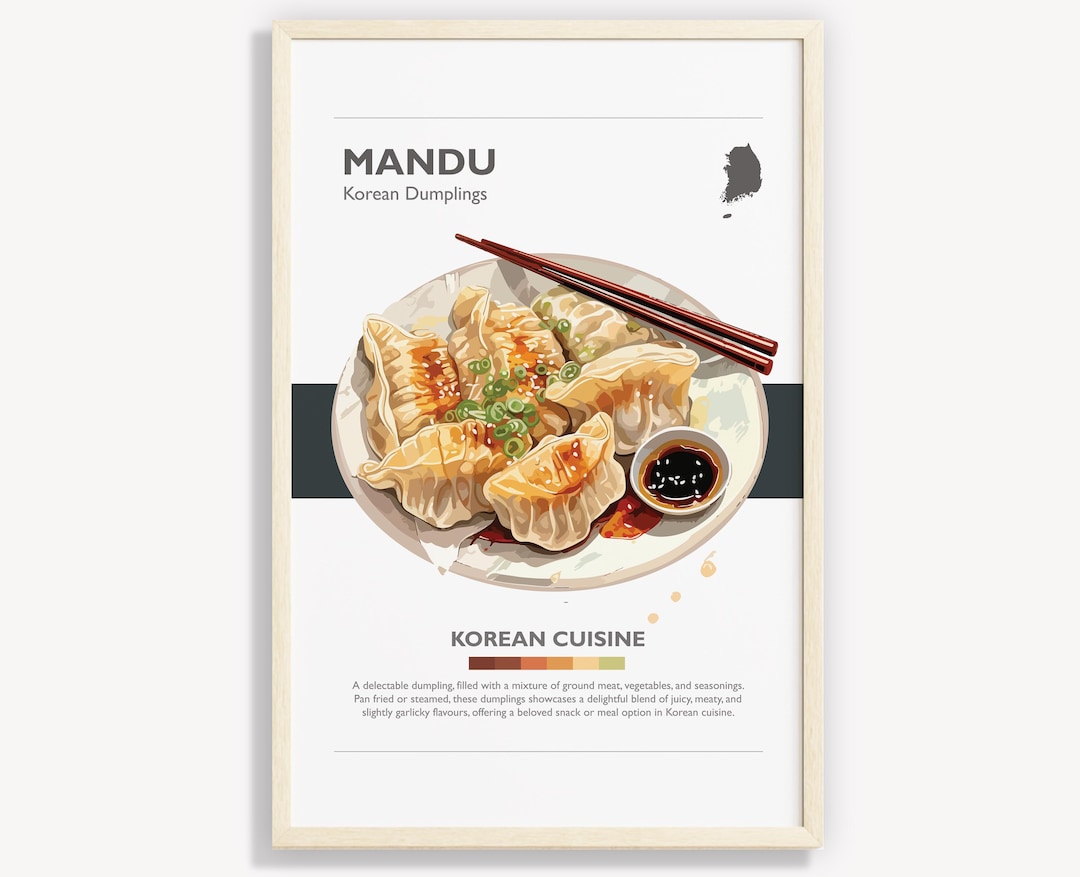 KOREAN MANDU POSTER | Minimalist Wall Art Decor | Digital Prints Poster ...