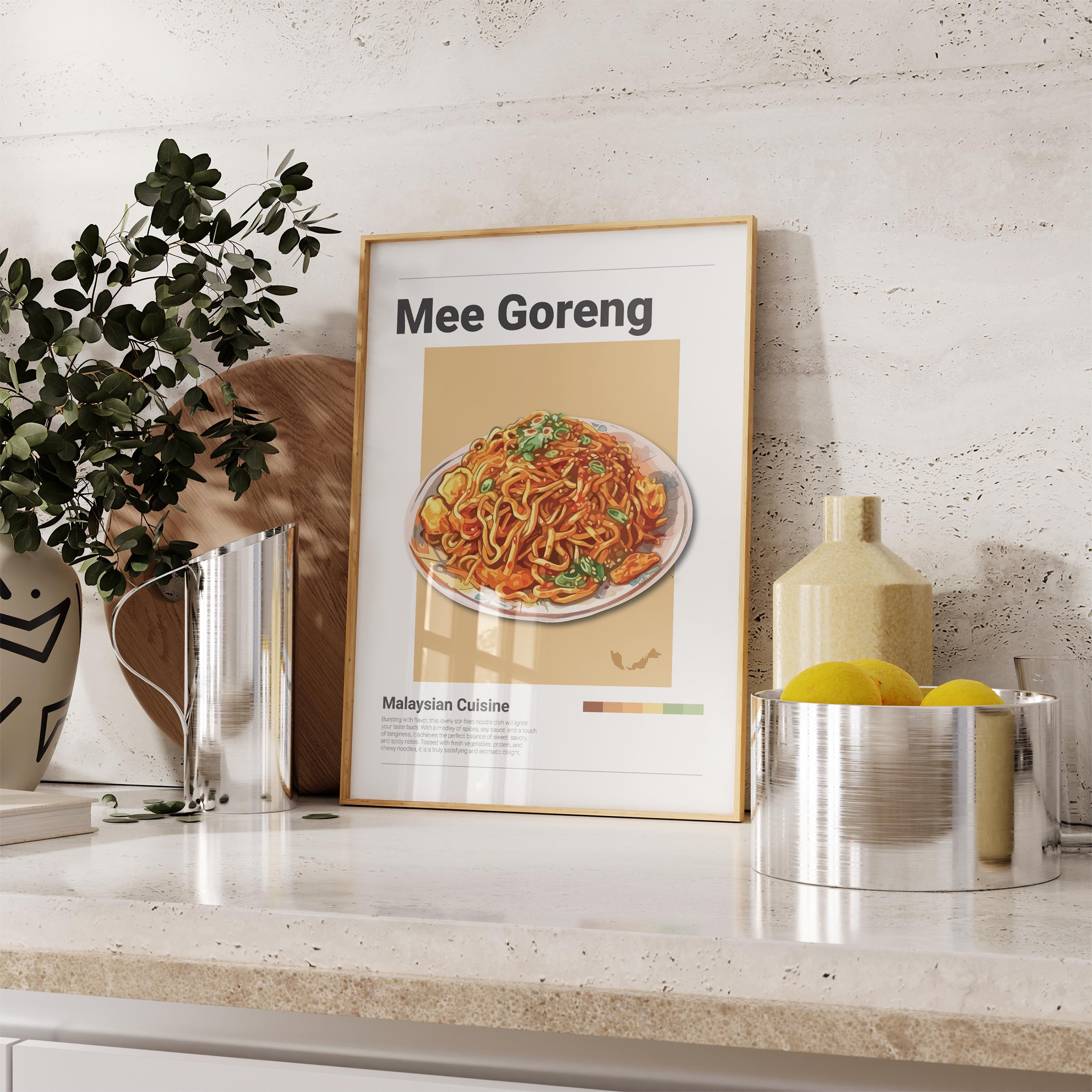 Mee Goreng Poster: Minimalist Malaysian Food Art (digital Download) - Etsy