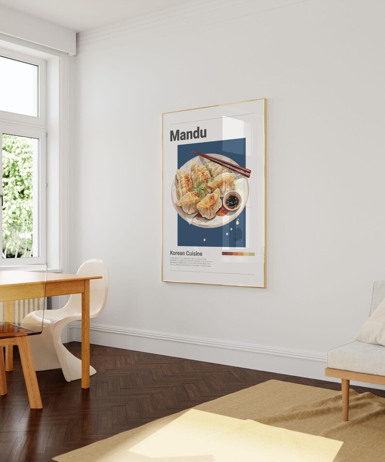 KOREAN MANDU POSTER | Minimalist Wall Art Decor | Digital Prints Poster Art Illustration ...