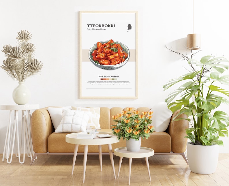 Korean Tteokbokki Poster: Minimalist Food Art (digital Download) - Etsy