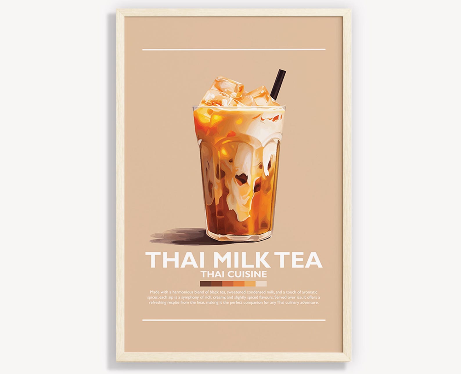 Thai Milk Tea Poster: Minimalist Art Print (digital Download) - Etsy