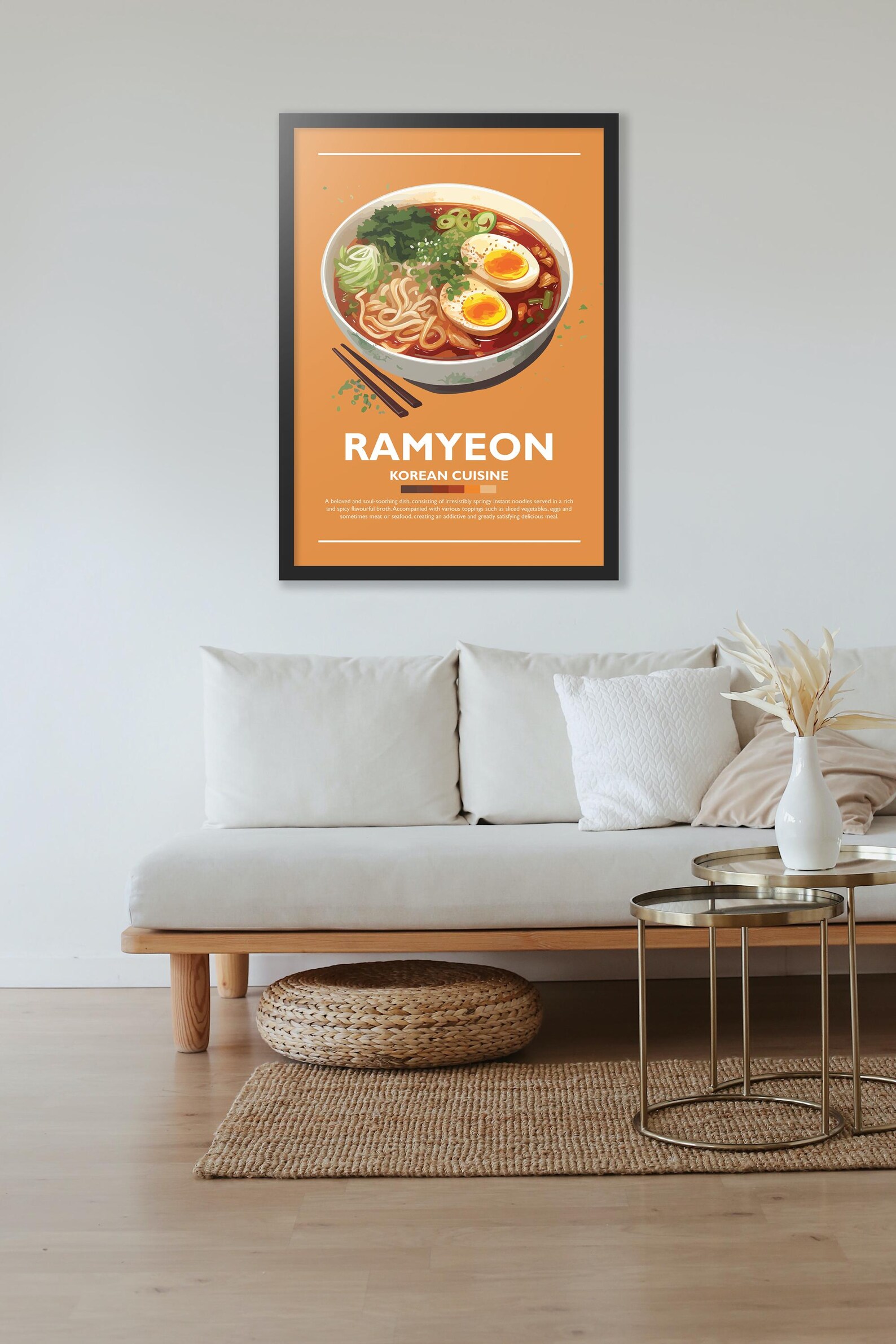 Korean Ramyeon Poster: Minimalist Ramen Art Print (digital Download) - Etsy