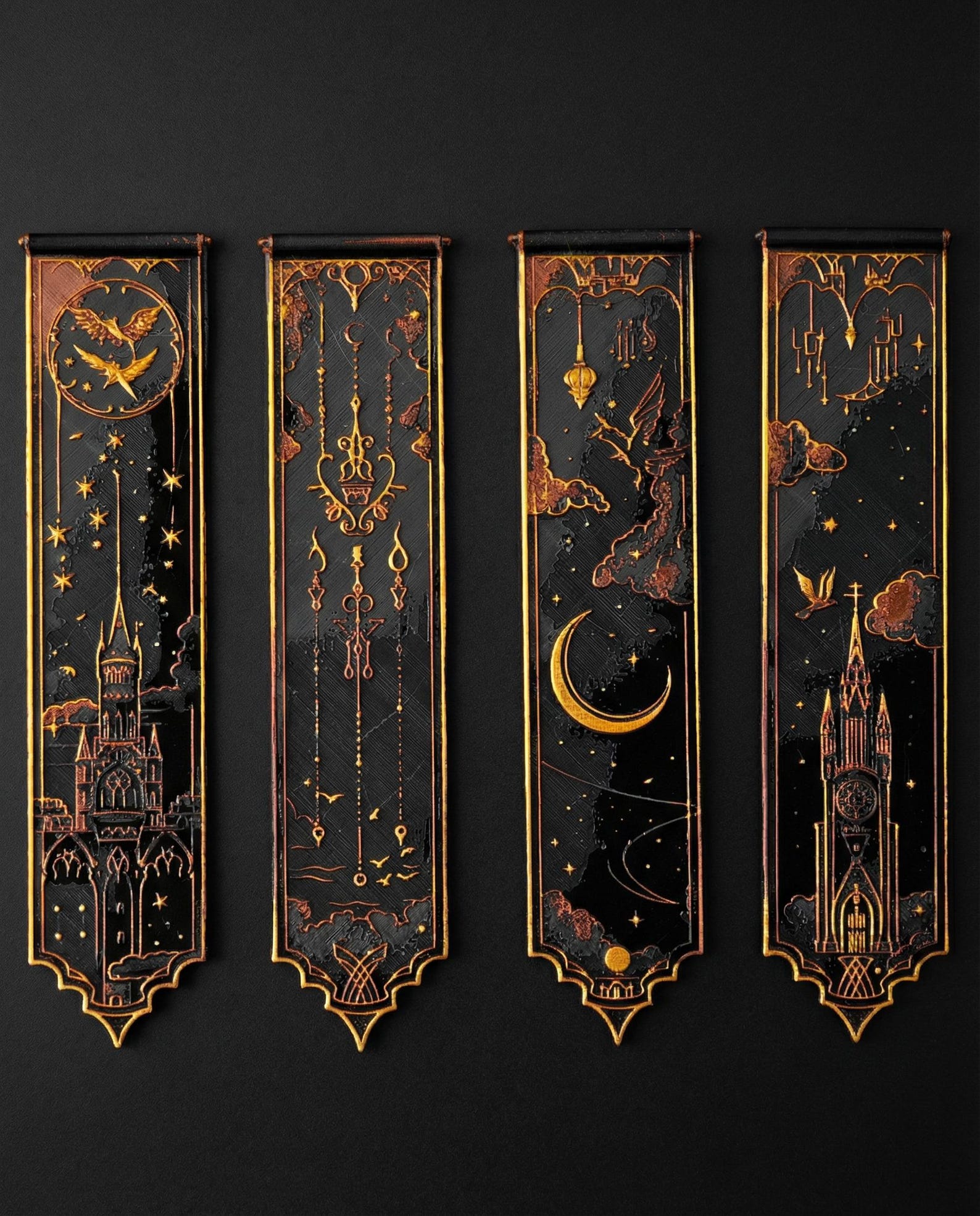 Magical Bookmarks | 3d-printed Set Inspired by Hogwarts | Black and ...