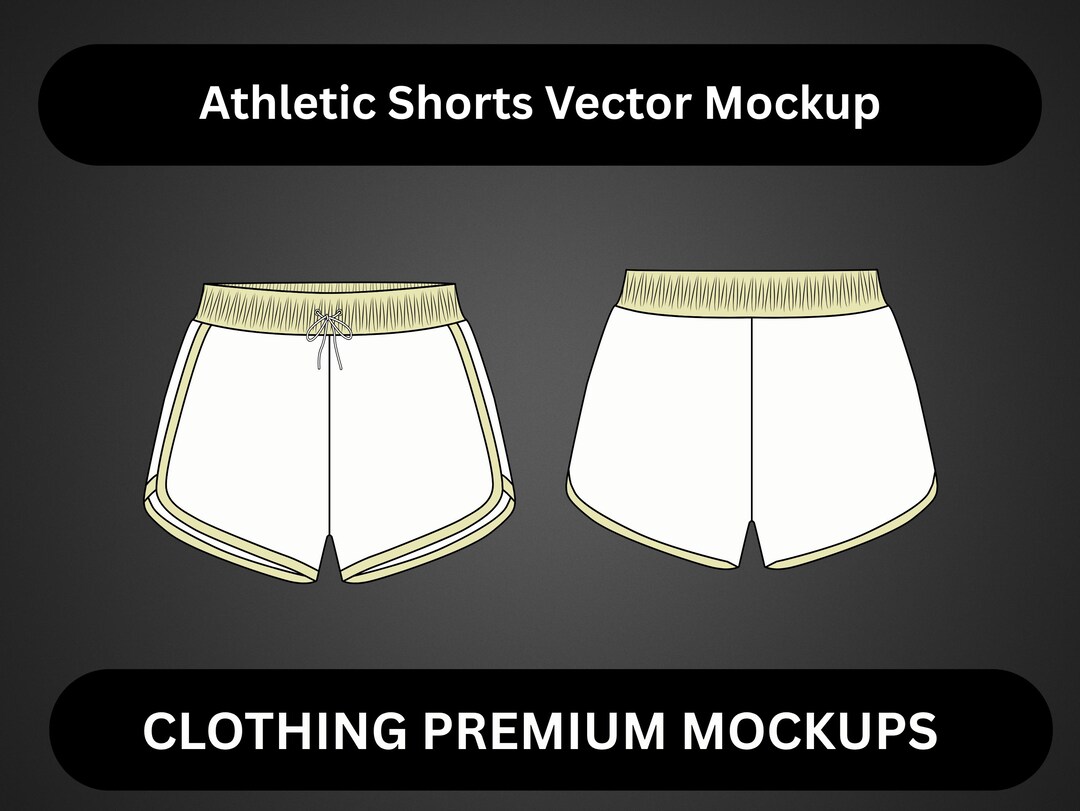 Editable Athletic Shorts Vector Mockup | Customizable Gym Activewear ...