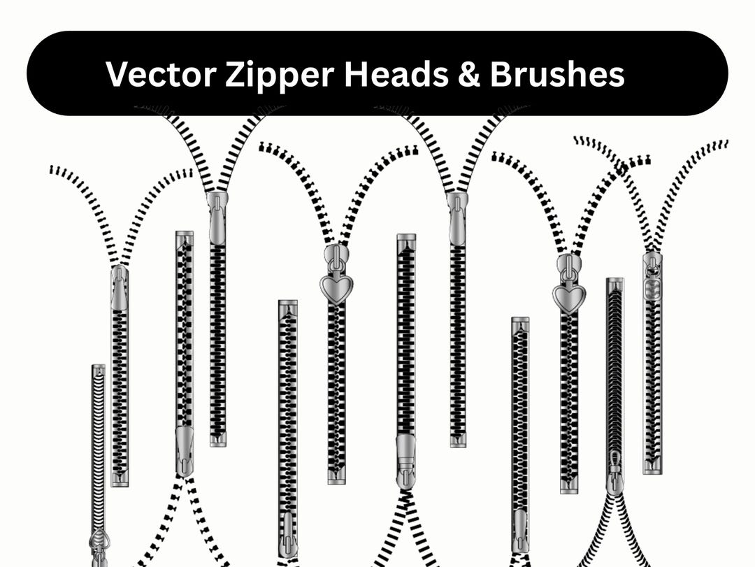 40 Fashion Hardware Brushes AI | Zipper Brushes & Heads | Tech Pack ...