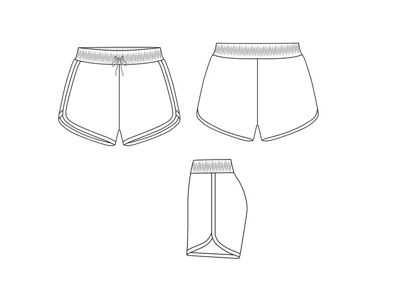 Editable Athletic Shorts Vector Mockup | Customizable Gym Activewear ...