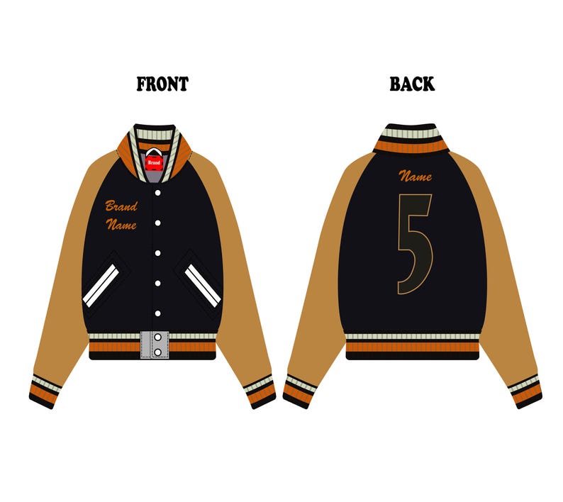 Streetwear Varsity Jacket Canva Template and Vector Mockup | Editable ...