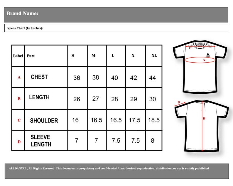 T-shirt Tech Pack Template | CAD Vector Mockup | Fashion Design Spec ...