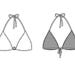 Triangle Bikini Drawing Bikini Fashion Flat Fashion Design Template ...