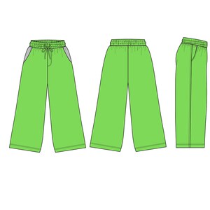 Wide Leg Streetwear Sweatpants Oversized Fit Sweats Mock-up Vector ...