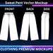 Wide Leg Streetwear Sweatpants Oversized Fit Sweats Mock-up Vector ...