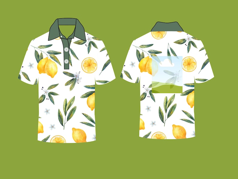 Canva Polo T-shirt |AOP Drag-and-drop Clothing Frame Templates for Etsy ...