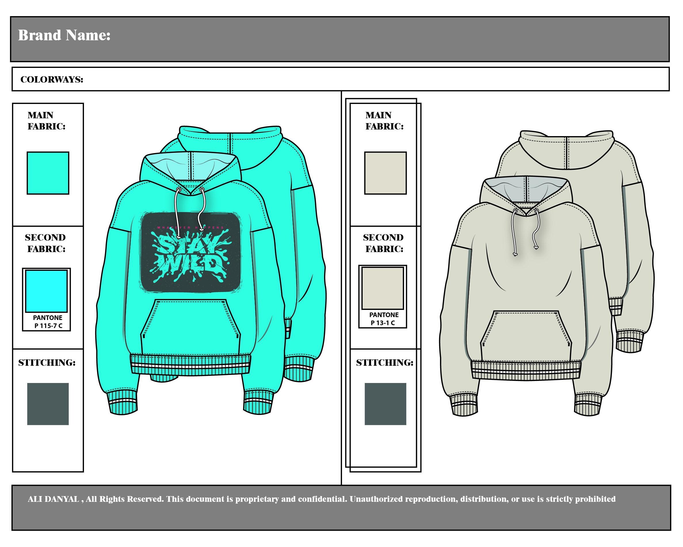 Fashion Tech Pack Template Kit Adobe Illustrator DIY Tech Pack Ai ...