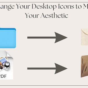 Vintage Aesthetic Desktop Icons | PNG, Goodnotes Stickers (digital ...