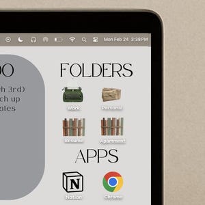 Vintage Aesthetic Desktop Icons | PNG, Goodnotes Stickers (digital ...