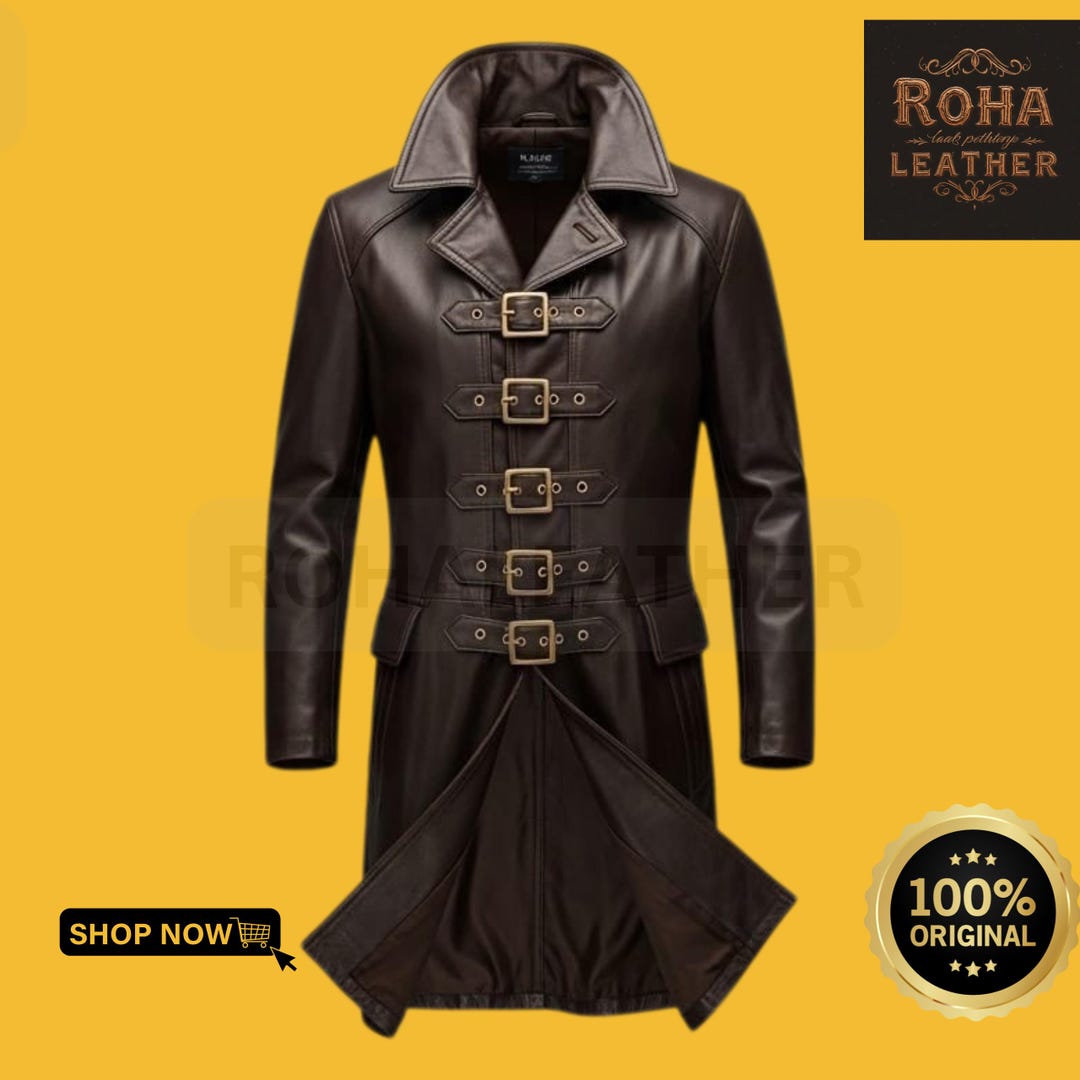 Steampunk Sovereign Cloak - Gothic Warden Leather Coat - Night Reign ...