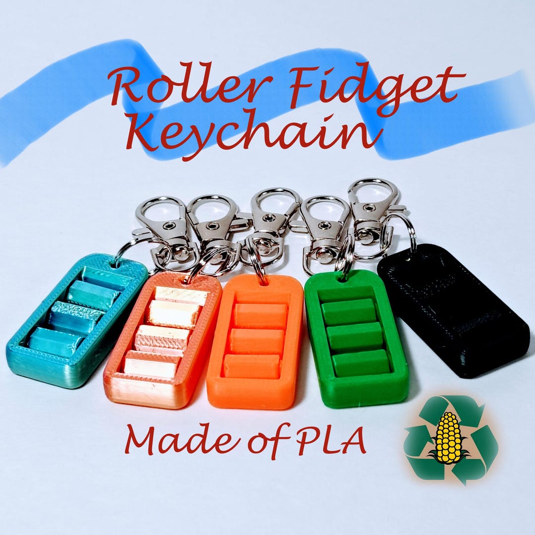 Roller Fidget Toy Keychain (2pcs) Stress Relief Fidgets Keychain ...