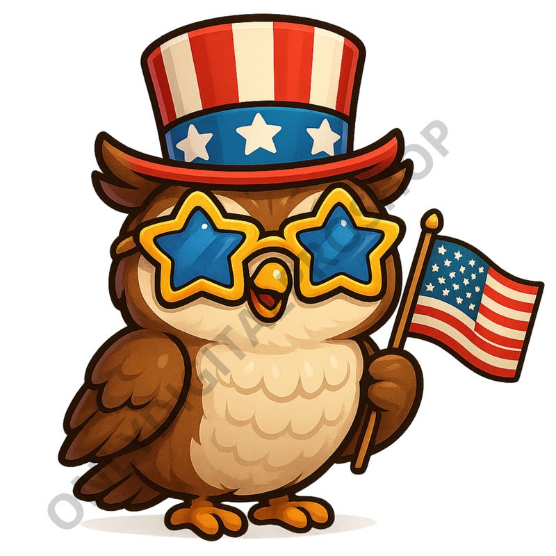 Patriotic Owl - Etsy