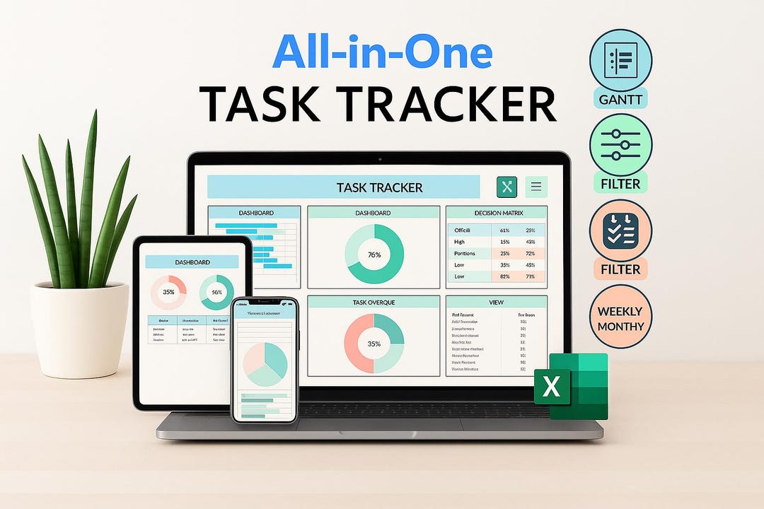 Smart Data Entry Dashboard | Task, Time & Performance Tracker Excel ...