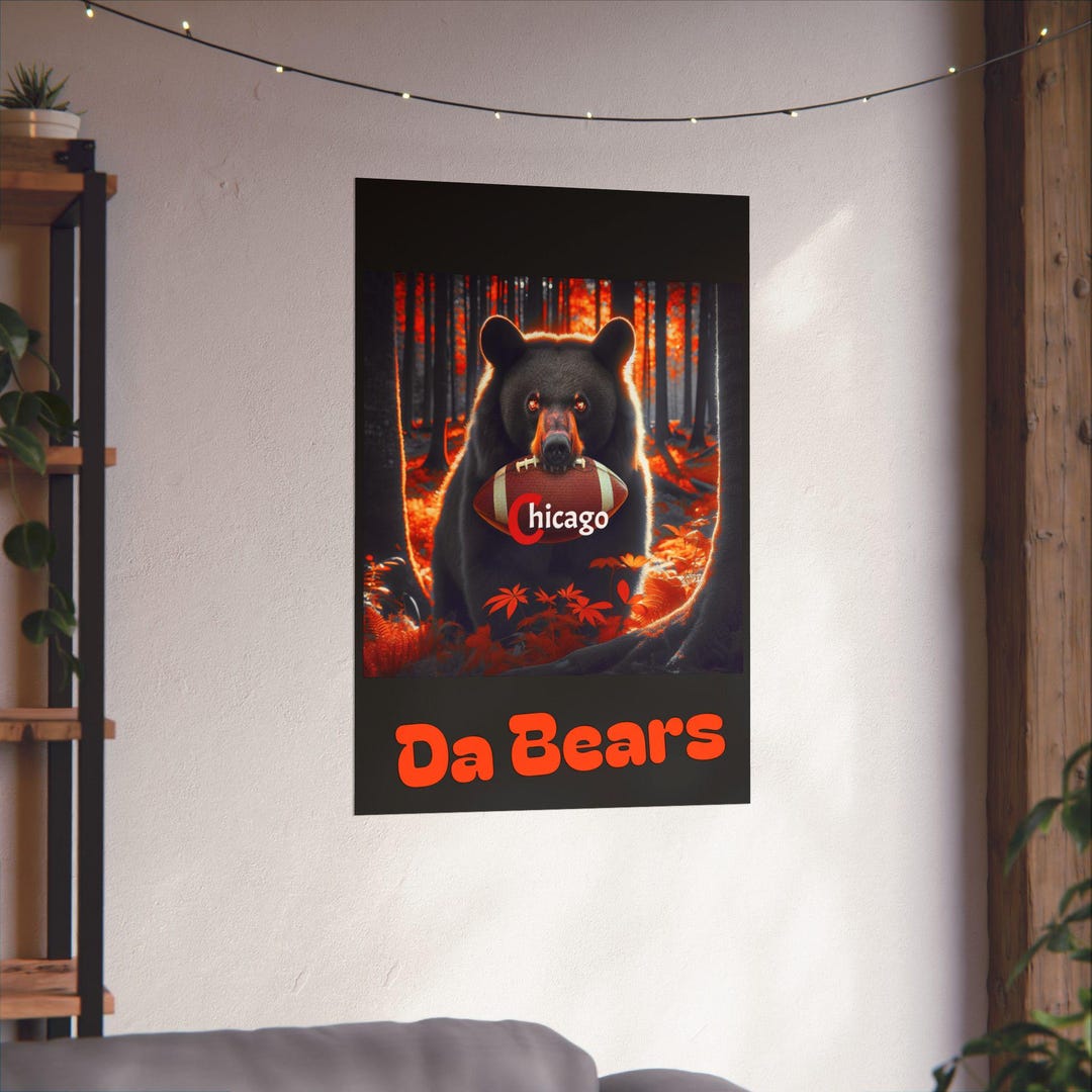 Chicago Bears Matte Vertical Poster, Football Wall Art, Sports Decor ...
