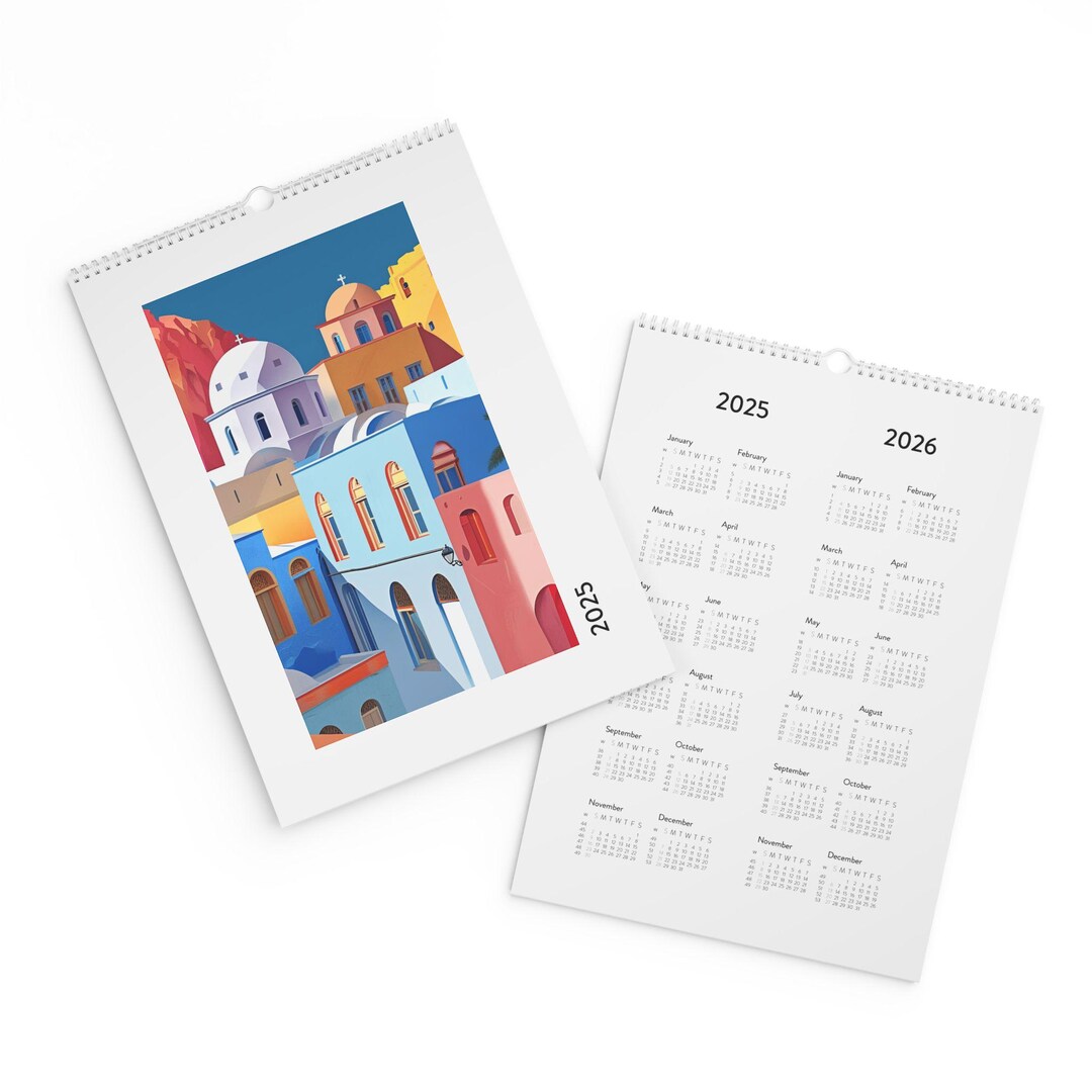2025 Wall Calendar With Modern Architectural Art | Colorful Art ...