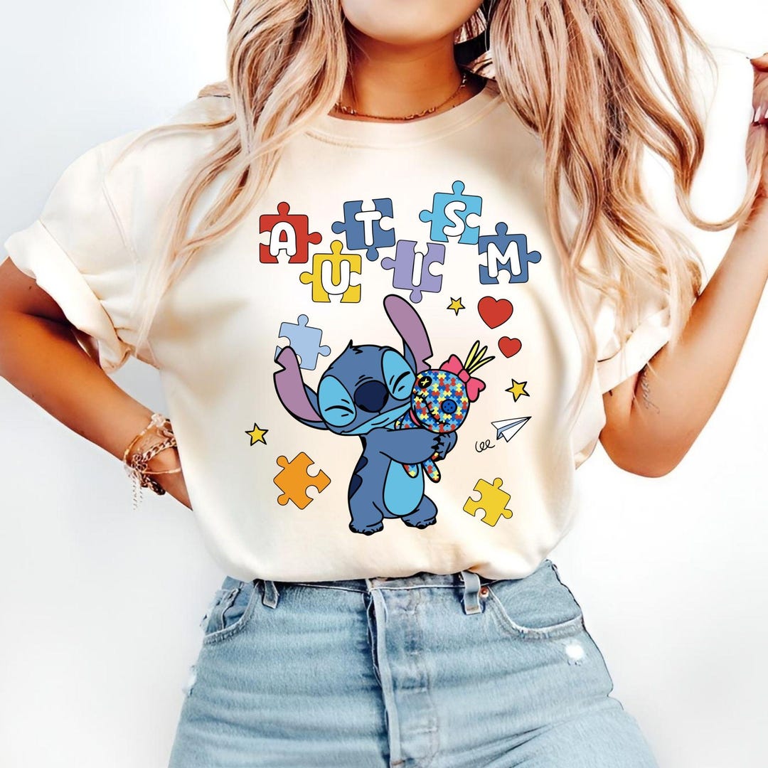 Stitch Autism Awareness PNG | Cute Puzzle Piece Design | Instant ...