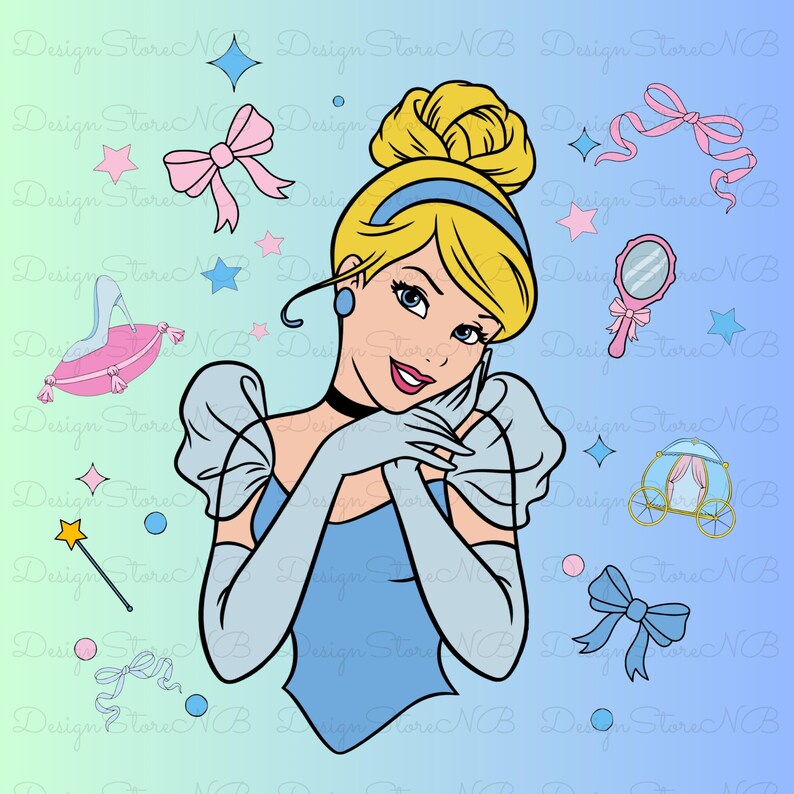 Cinderella Princess PNG | Fairy Tale Digital Character | Girl Birthday ...