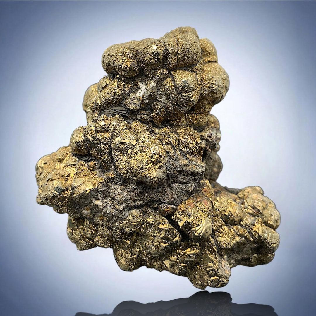 Aesthetic Rare Botryoidal Gold Pyrite Cluster Mineral Specimen From ...