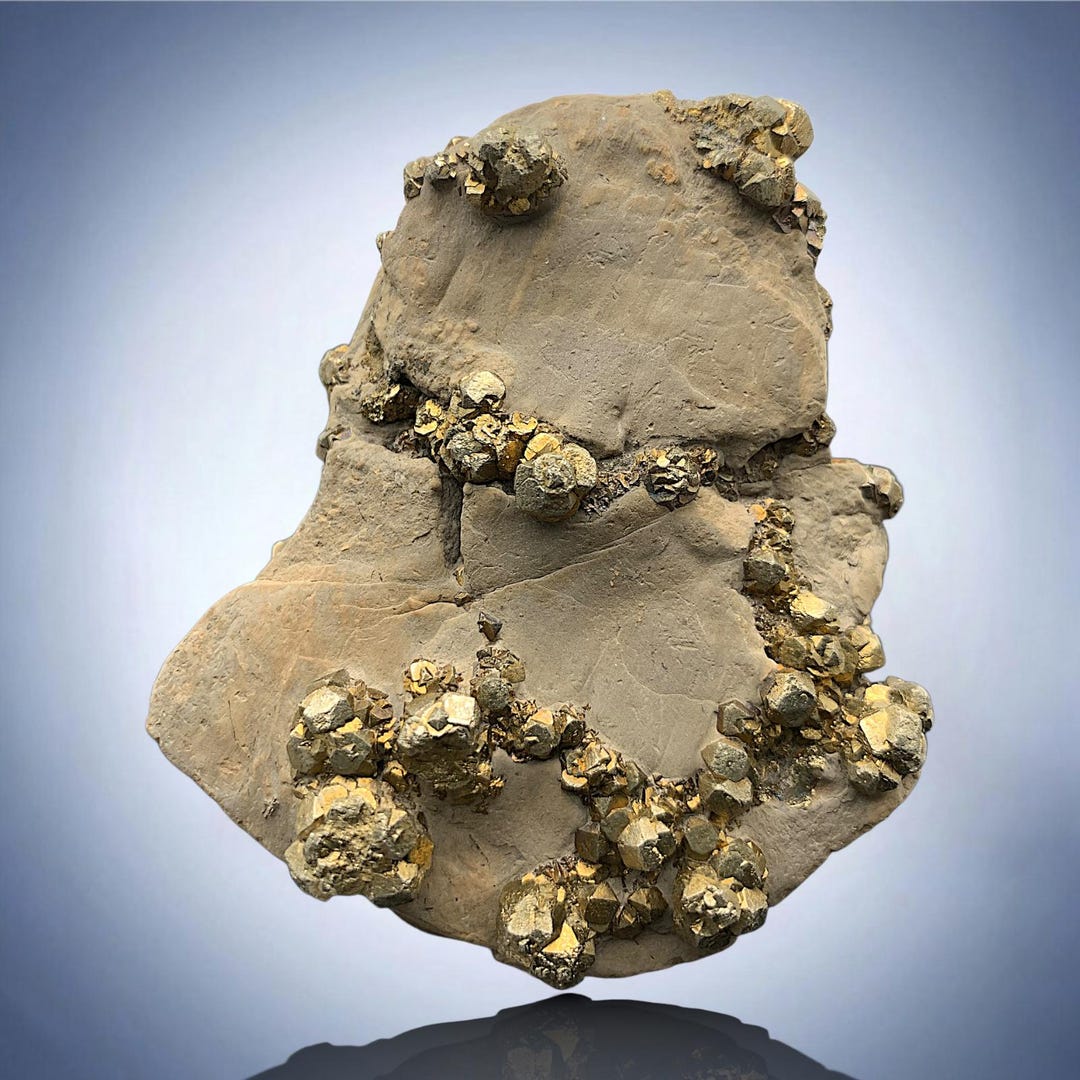 Aesthetic Rare Botryoidal Gold Pyrite Cluster Mineral Specimen From ...