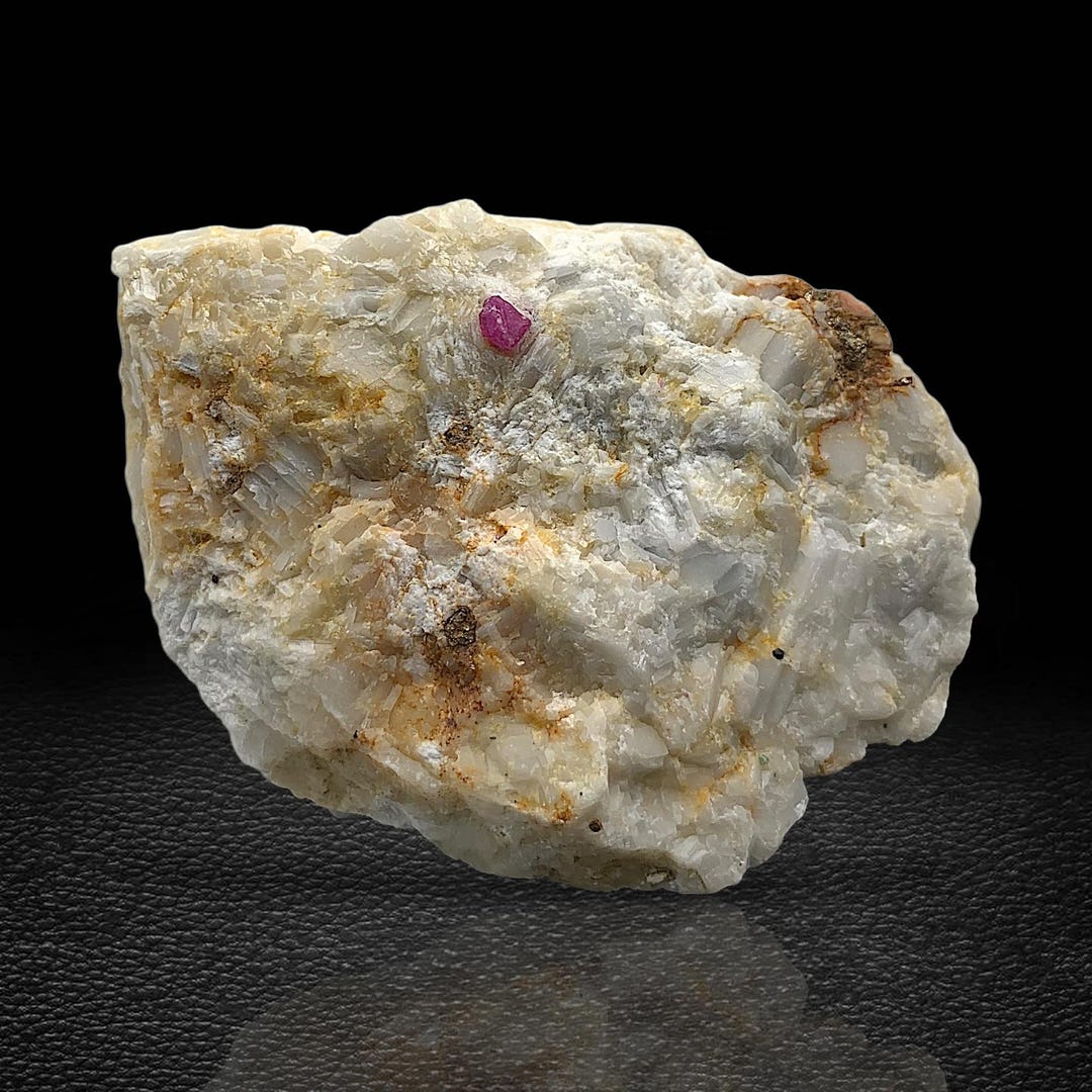Ruby Fluorescent Crystal on Matrix Natural Mineral Specimen From ...