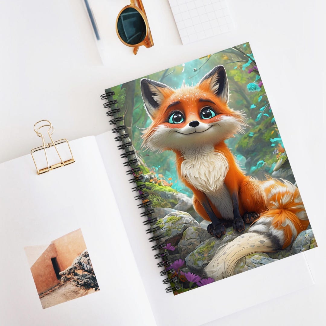 Fox Spiral Notebook - Fox Journal - Fox Gift - Fox Journal - Fox ...