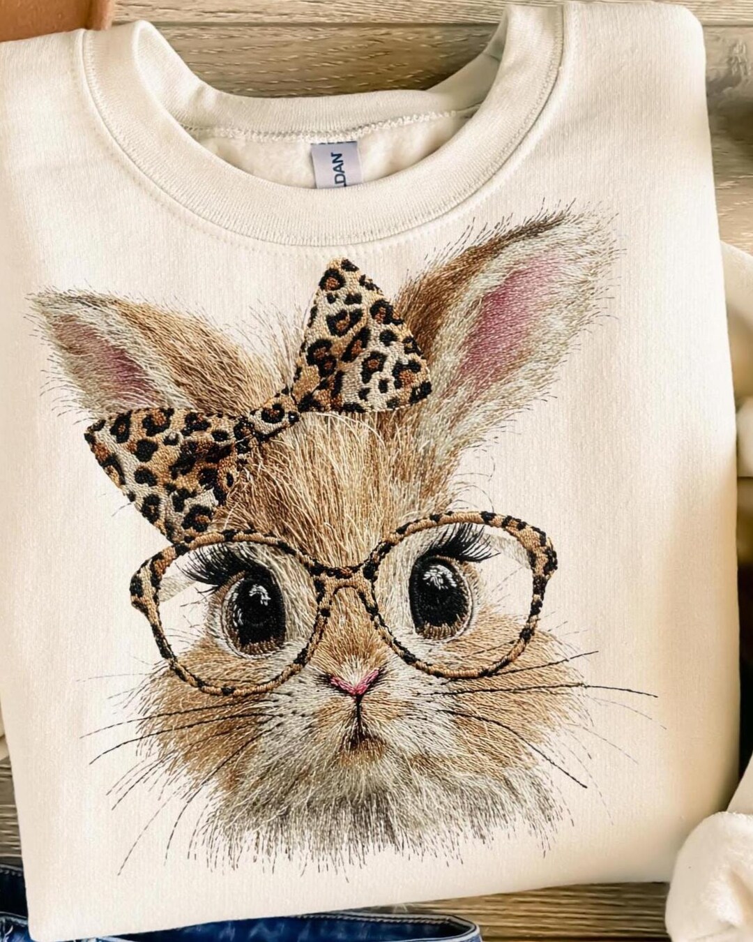 Easter Bunny Shirt PNG, Cute Embroidered Rabbit Face, Girl Graphic Tee ...