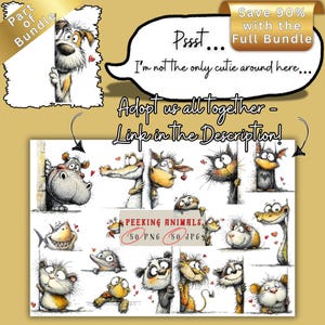 Funny Peeking Dog Clipart, Cute Cartoon Dog PNG, Quirky Animal ...