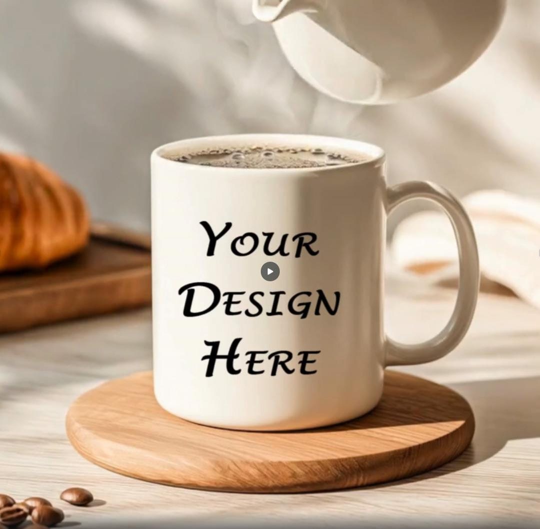 Mug Video Mockup, 11oz White Mug Mockup Video, Coffee Cup Video Mock Up ...