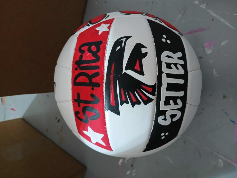 Customizable Handpainted Volleyball, Volleyball Team Banquet Party ...