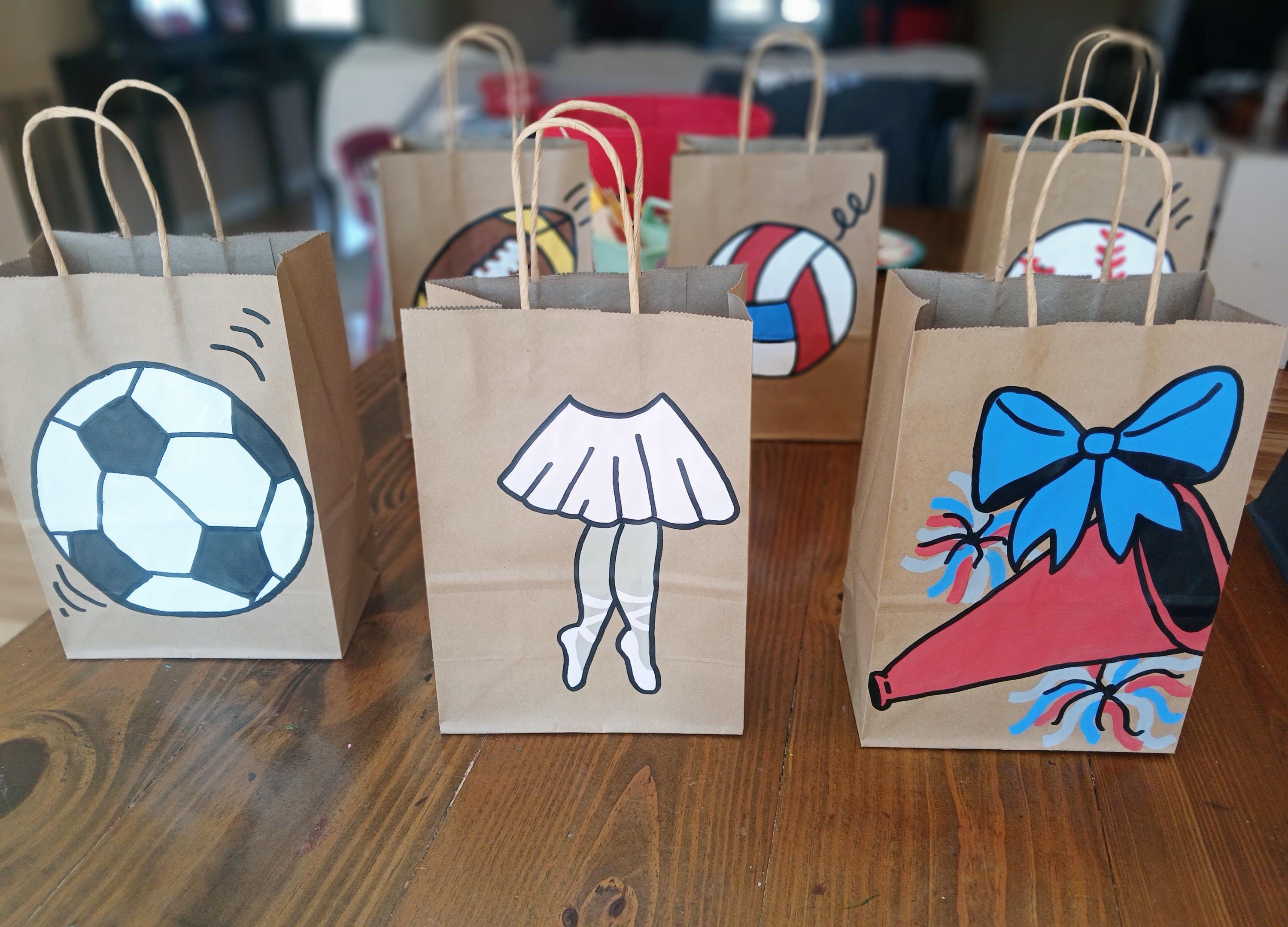 Cheer Customizable Handpainted Gift Favor Bag, Cheerleading Squad ...
