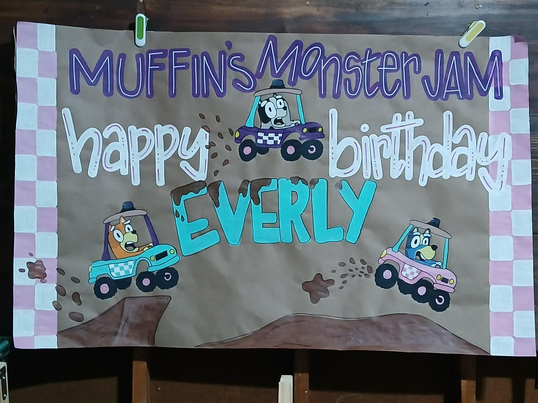 Handpainted Customizable Character Birthday Banner - Etsy