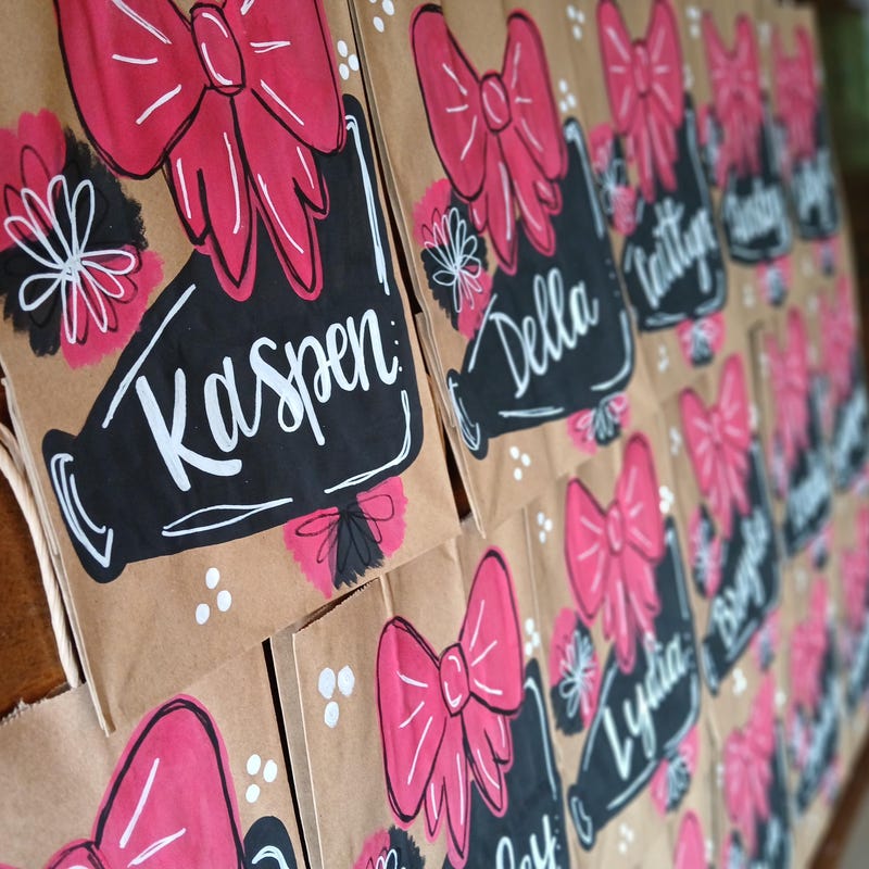 Hand Painted Cheer Bag - Etsy