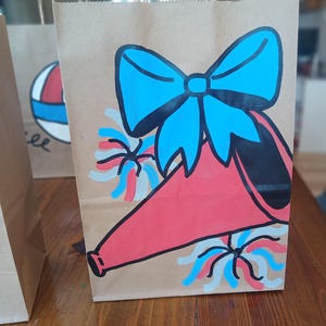 Cheer Customizable Handpainted Gift Favor Bag, Cheerleading Squad ...