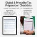2025 Tax Prep Checklist & Organizer | Digital and Printable Tax Planner ...