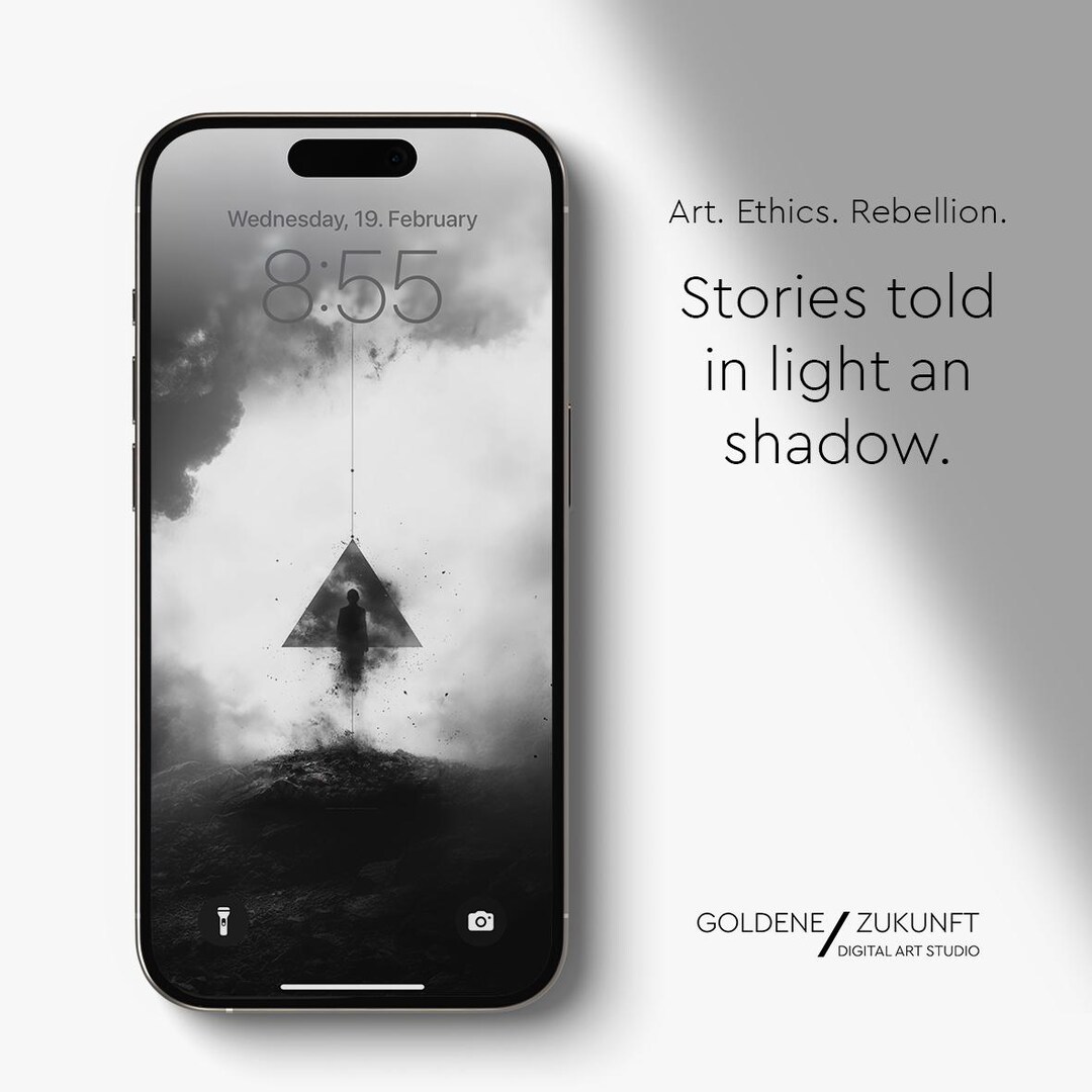 Dude of Triangles – Dystopian iPhone Wallpaper | Digital Download - Etsy
